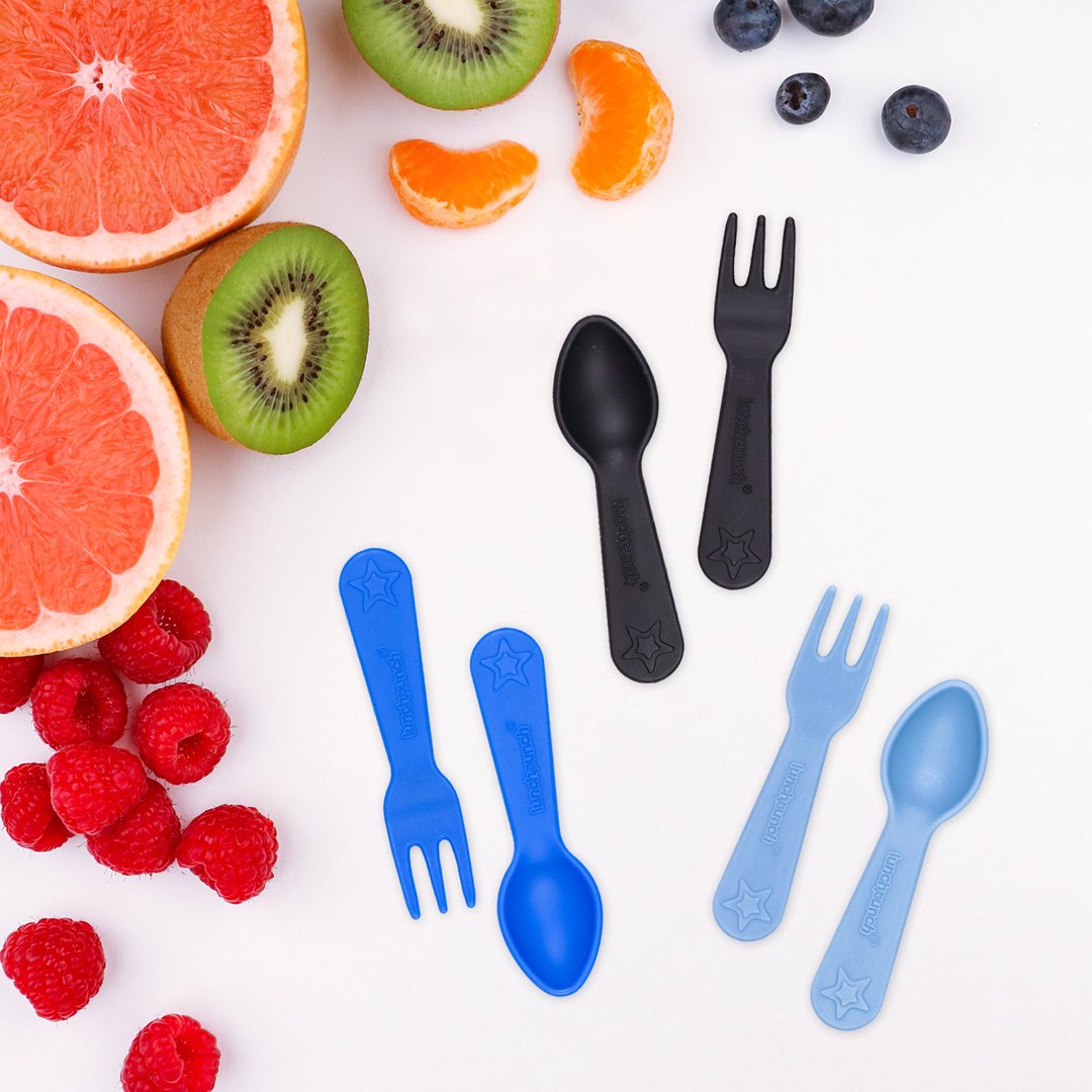 LUNCH PUNCH FORK AND SPOON SET - BLUE – Oh My Lunchbox